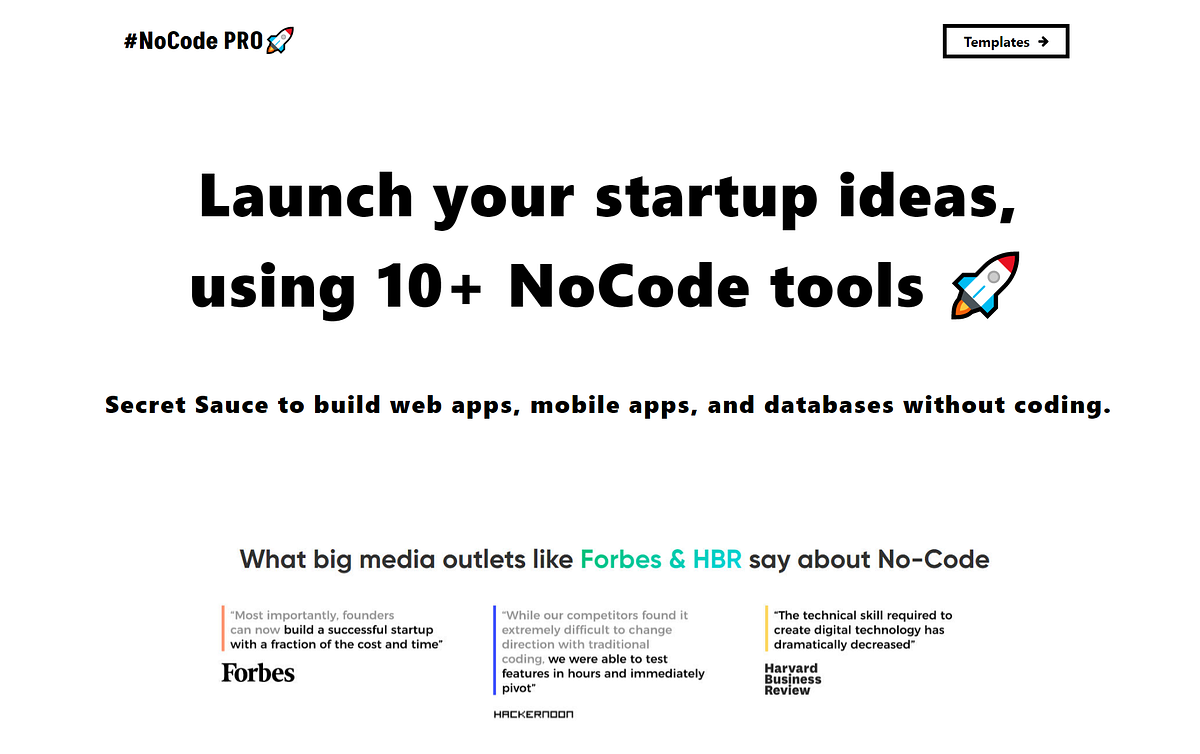 Launch your startup ideas, using 10+ NoCode tools 🚀 | by Rahul Nain | Medium