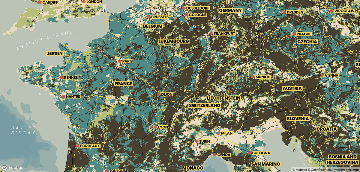 Designing the Mineral map style. Highlighting natural features, not ...