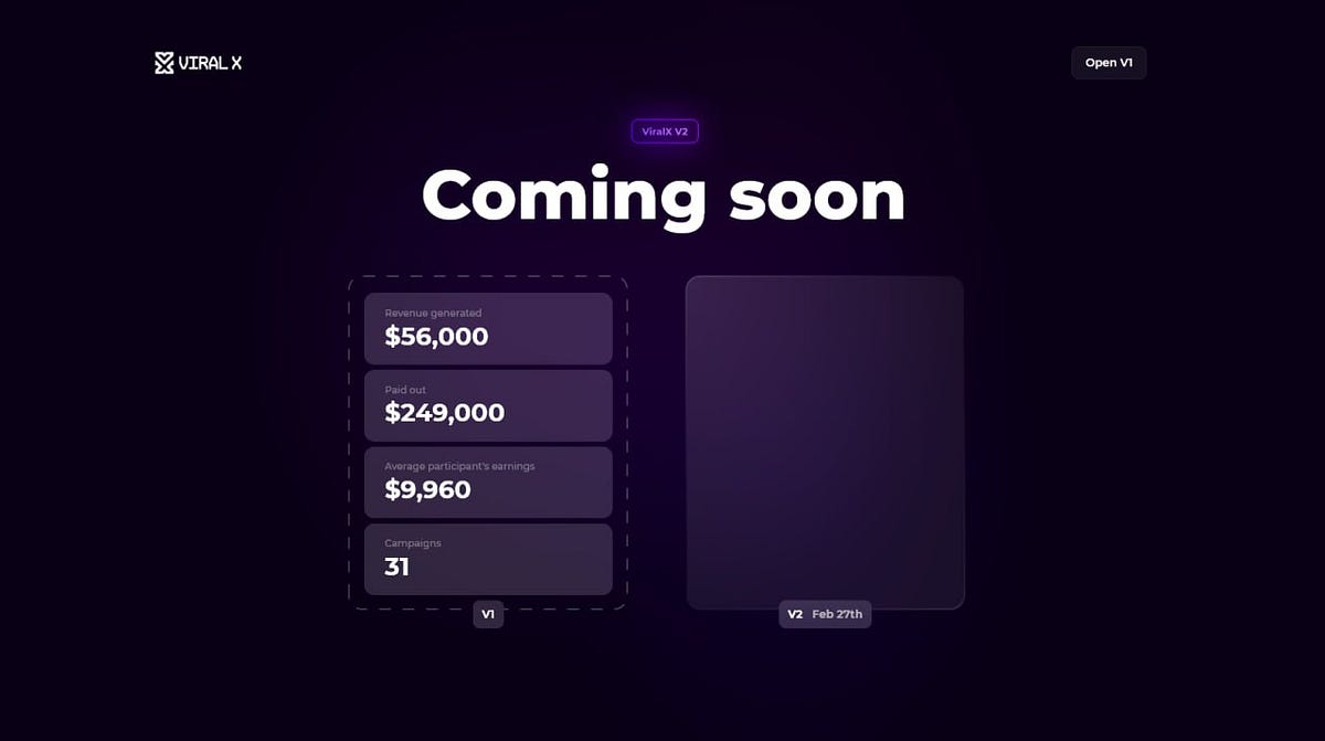 Viral X V2 announcement and release date | by Viral X | Medium
