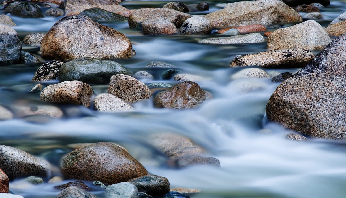 Water Smooths the Defiant Rock. No longer able to resist the inevitable ...