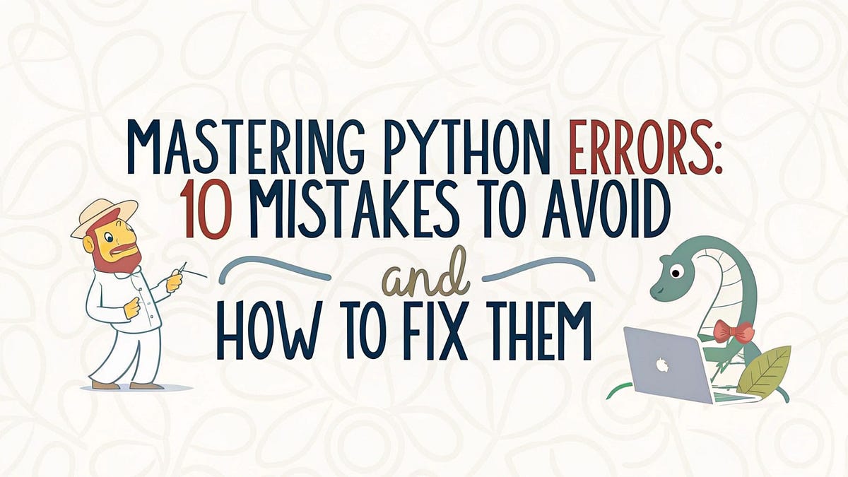 Mastering Python Errors: 10 Mistakes to Avoid and How to Fix Them | by ...