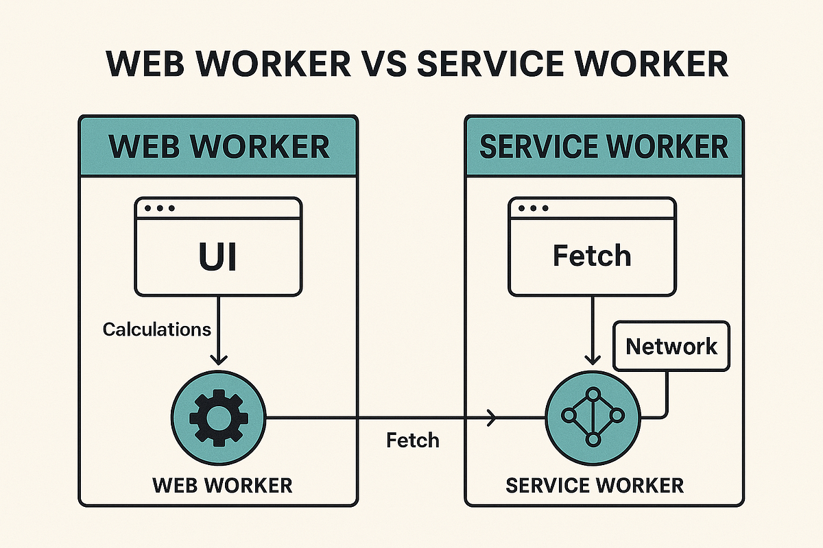 Web Worker vs Service Worker in JavaScript: What’s the Real Difference? | by Digi Invent | Medium