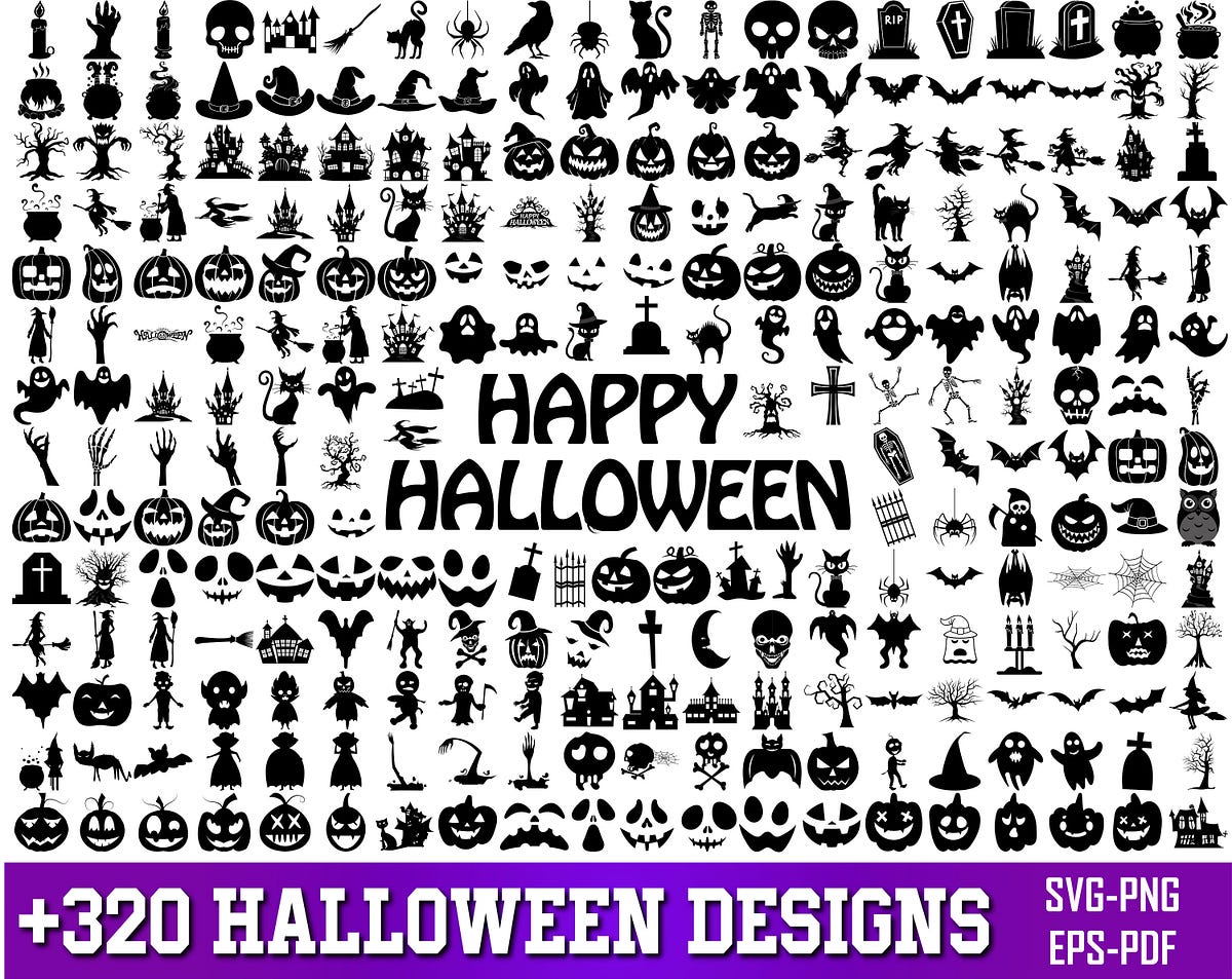 Halloween SVG Bundle, Halloween Png Bundle, Svg d’automne, Silhouette d ...