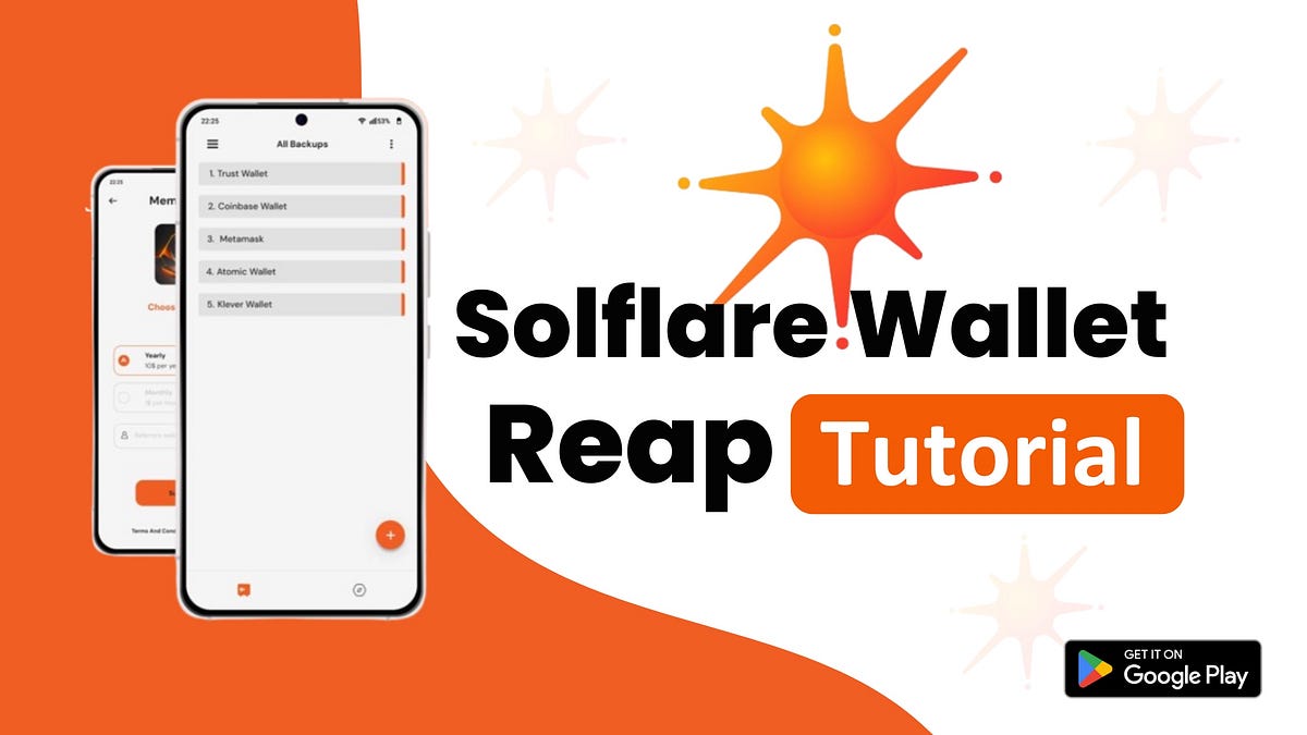 Backing up your Solflare Wallet Seed Phrase using REAP | by April Token | Medium