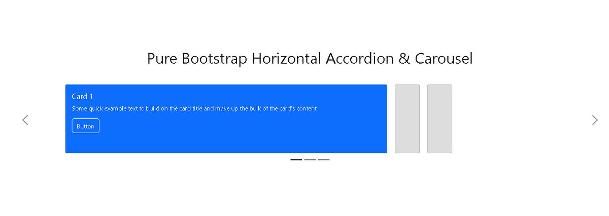 A pure Bootstrap Carousel & Horizontal Accordion | by Damianos Giankakis | Medium