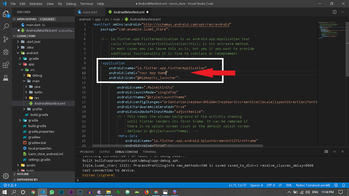 How to change the name and logo of your flutter application? | by ...