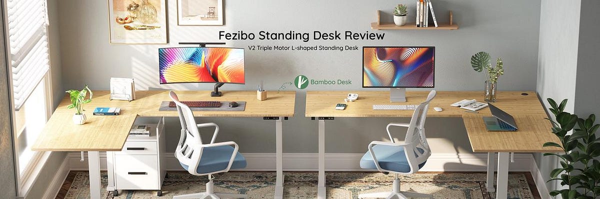 Fezibo Standing Desk Review V2 Triple Motor L Shaped Standing Desk and Last Version by Rachel liz Medium