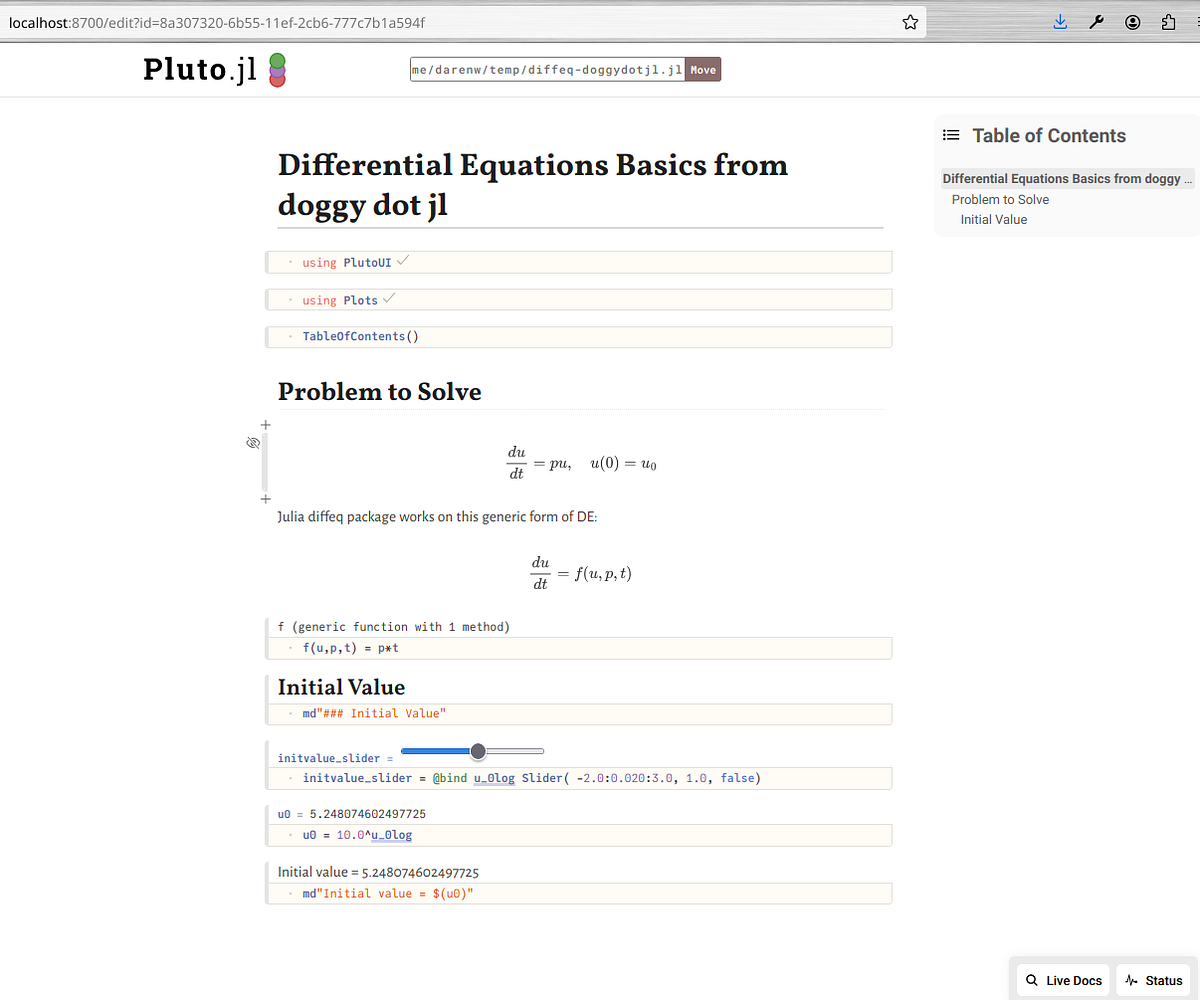 Pluto for Julia. When working with Python, Julia and any… | by Daren Scot Wilson | Medium