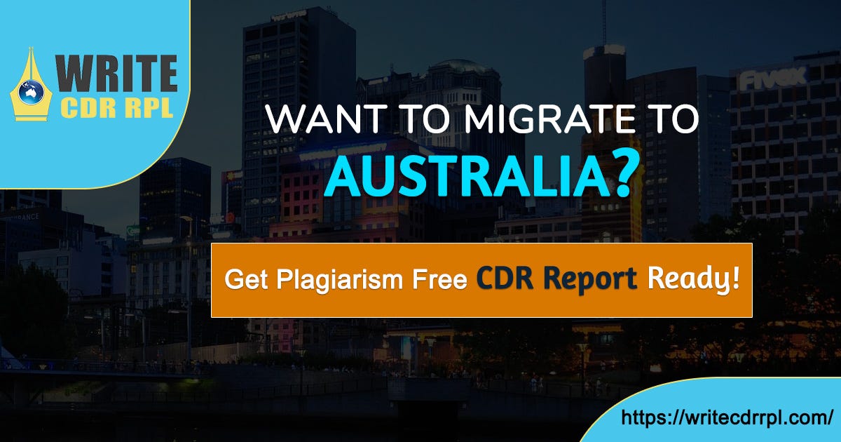 Get Plagiarism Free CDR Report by for Australia Immigration | by Write ...