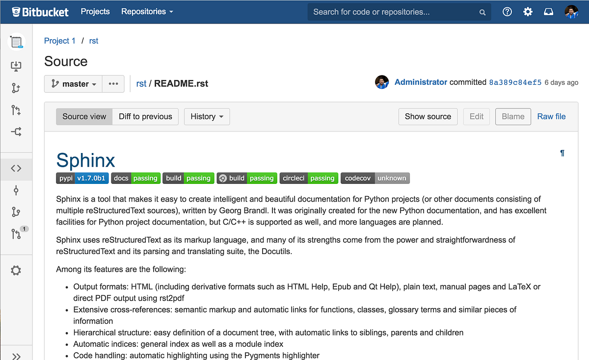 Introducing RestructuredText Viewer for Bitbucket Server | by Mohammed Davoodi | Mohami Blog ...
