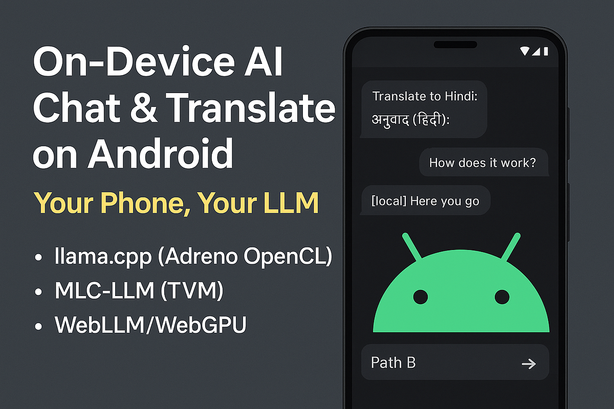 On-Device AI Chat & Translate on Android (Qualcomm GENIE, MLC, WebLLM): Your Phone, Your LLM ...