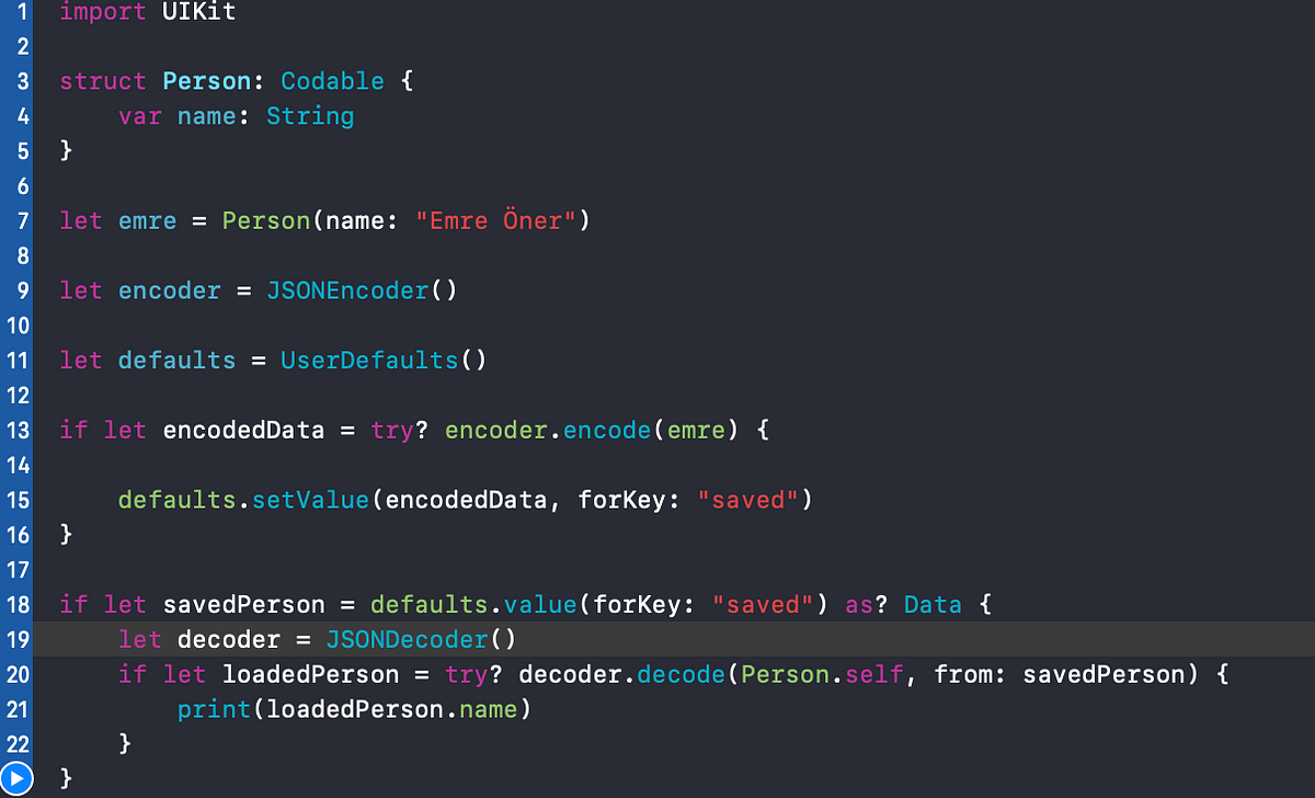 Codable struct modellerini UserDefaults’a kaydetme nasıl yapılır? - Appcent - Medium