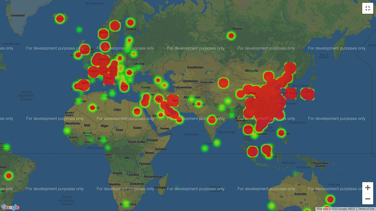 Generating Heatmap for Corona Virus Propagation in Python gmaps | by ...