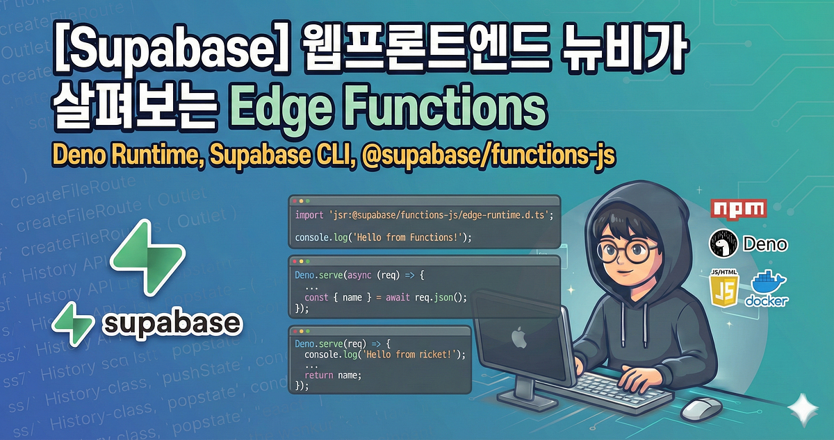 [Supabase] 웹프론트엔드 뉴비가 살펴보는 Edge Functions | by Aiden | Jan, 2026 | Medium