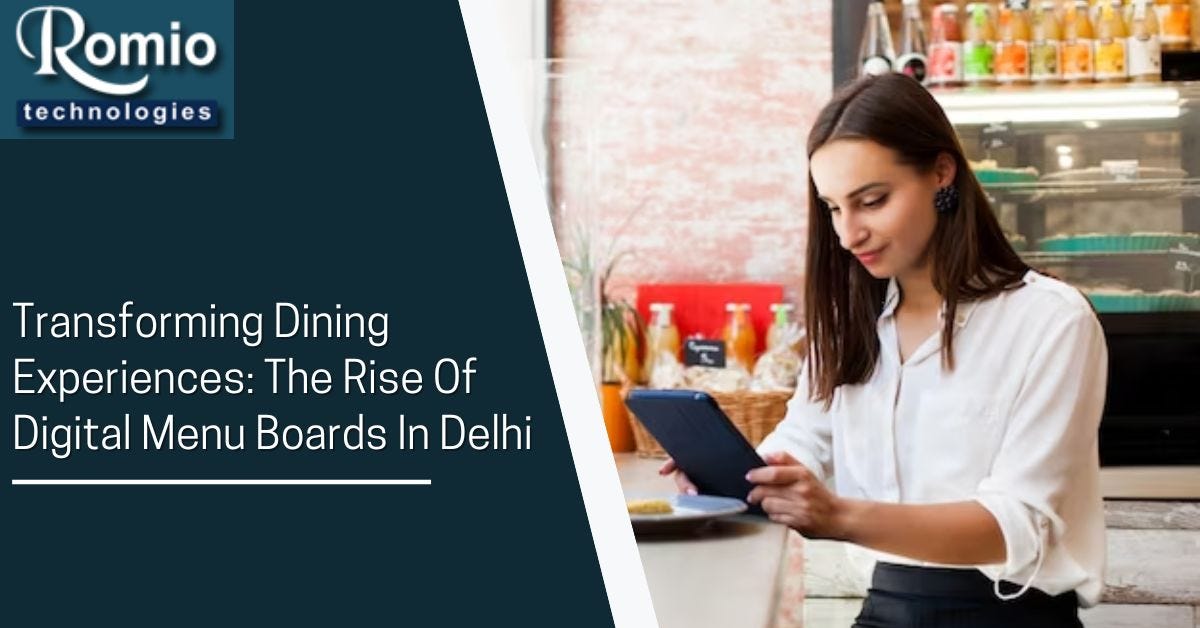 Transforming Dining Experiences: The Rise Of Digital Menu Boards In ...