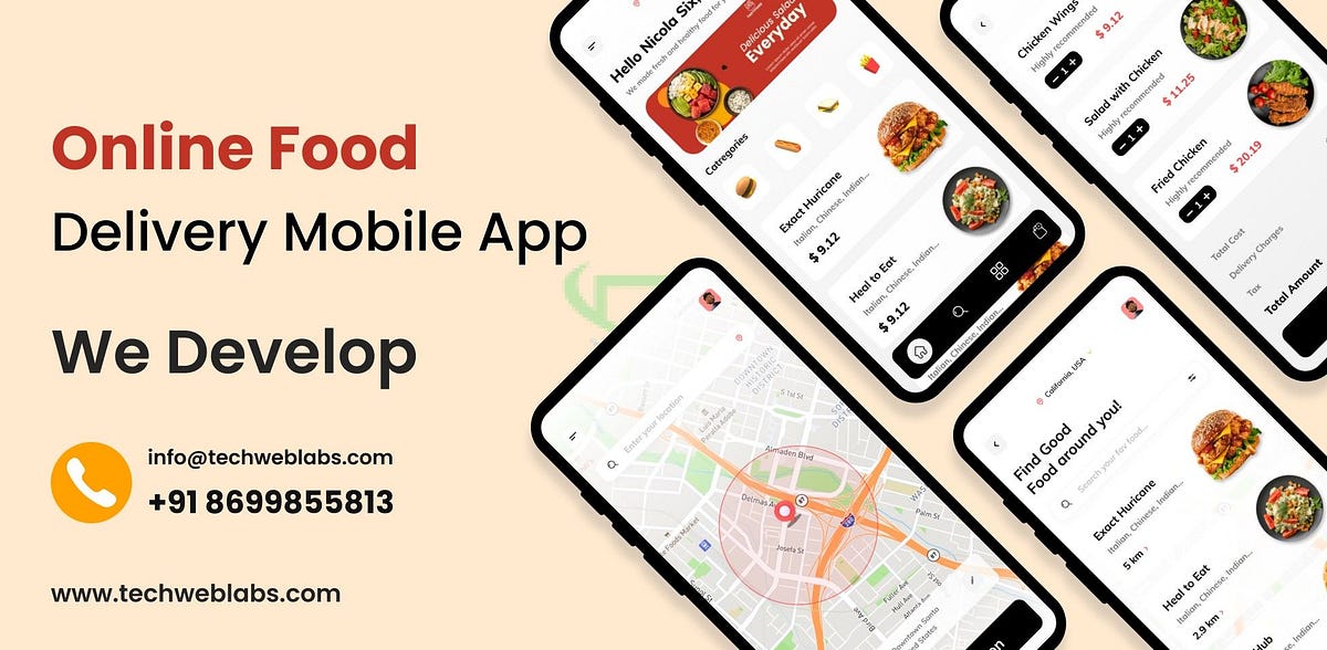 On Demand Food Delivery App Development like Swiggy and Zomato by Techweblabs using Flutter and ...