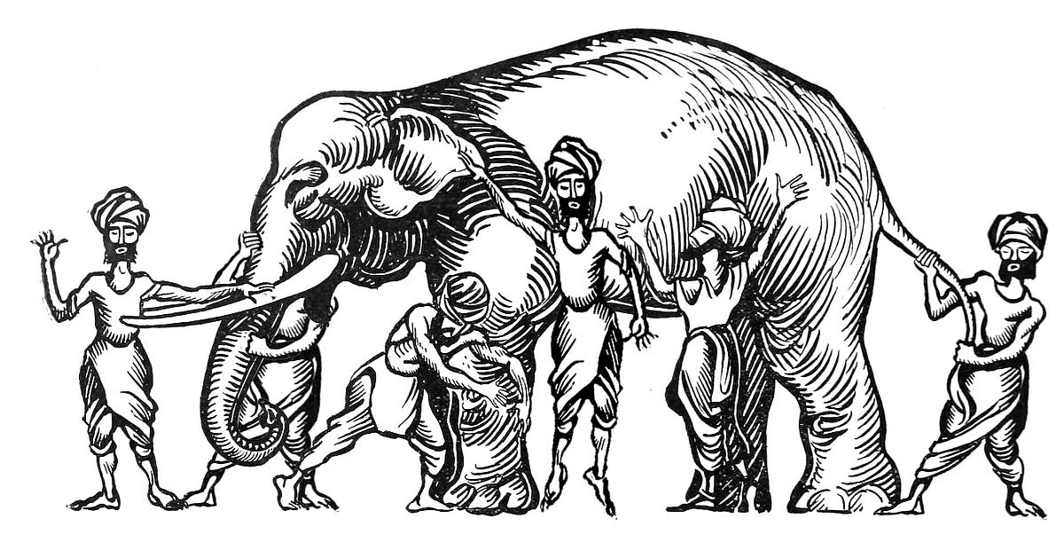 76. BLIND MEN AND THE ELEPHANT. 108 Buddhist Parables | by Olga G | 108 ...