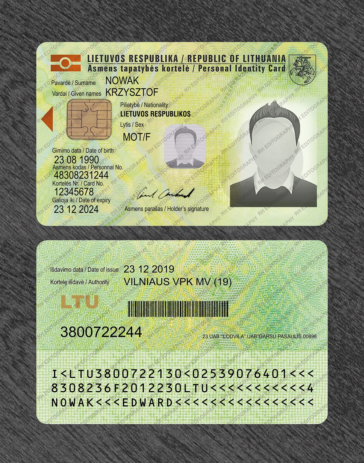 Lithuania New ID Card PSD Template • Fully Editable • High Qaulity ...