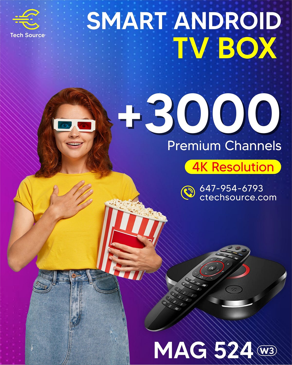 Smart Android TV Box +3000 Premium Channel with 4k Resolutions - C-Tech ...