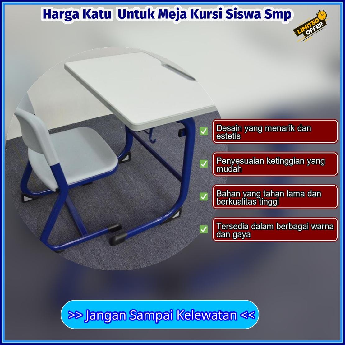 Harga Katu Untuk Meja Kursi Siswa Smp - Kursikampus - Medium
