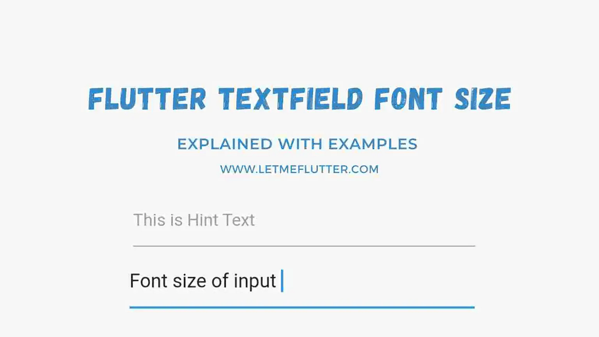 How To Change Flutter Textfield Font Size | by Zeeshan Ali | Medium