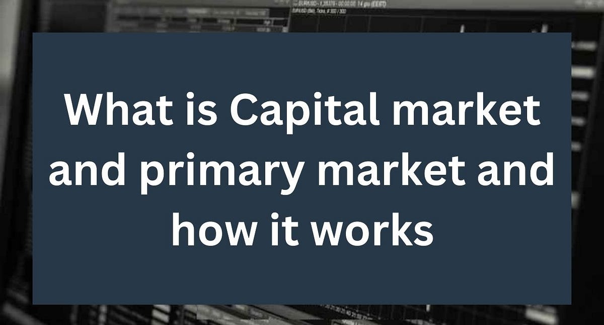 What is Capital market and primary market and how it works | by Shreya ...