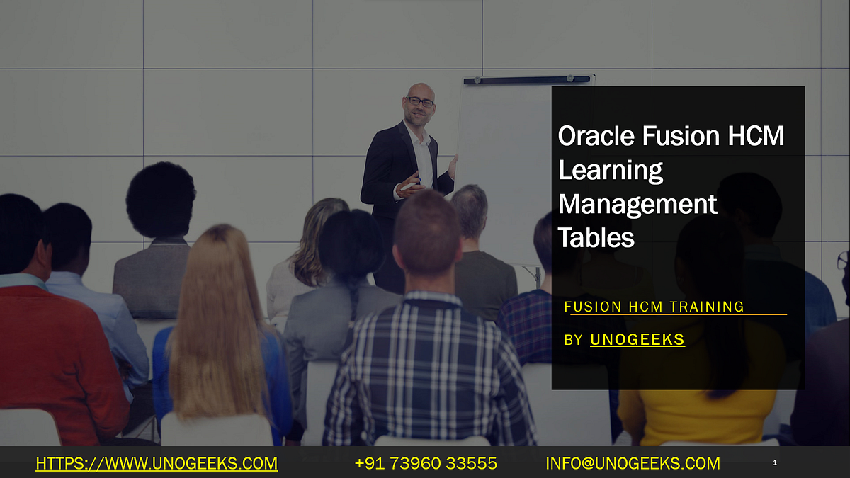 Oracle Fusion Hcm Learning Management Tables By Techtutorsti Medium