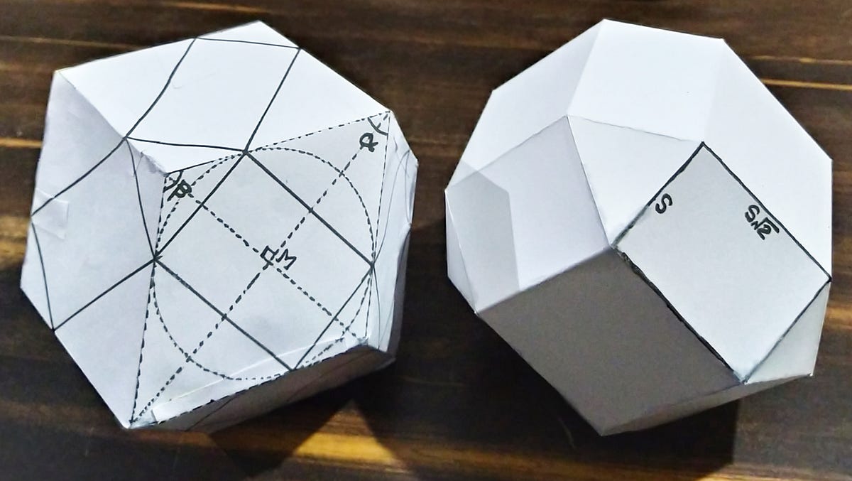 Truncated Rhombic Dodecahedron. A truncated rhombic dodecahedron is ...