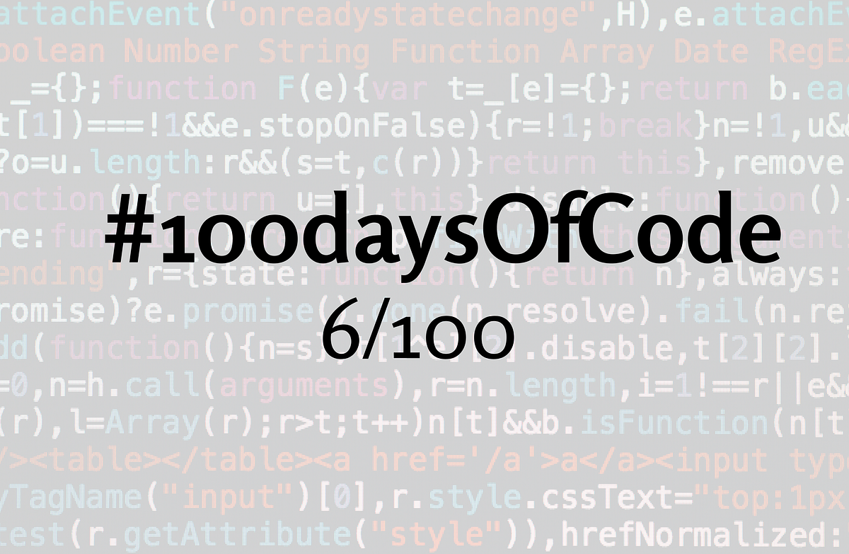 Day 6–#100daysOfCode. Ontem foi apenas teoria. | by Marcelo Dieguez ...