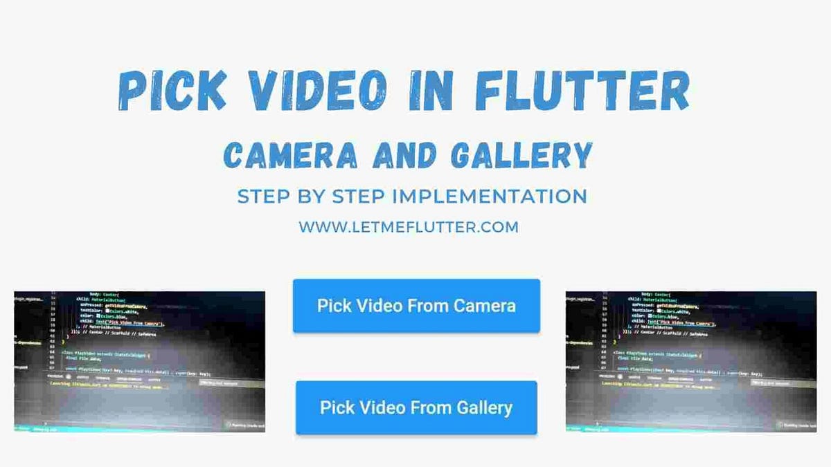 Pick Video In Flutter [Camera/Gallery] | by Zeeshan Ali | Medium