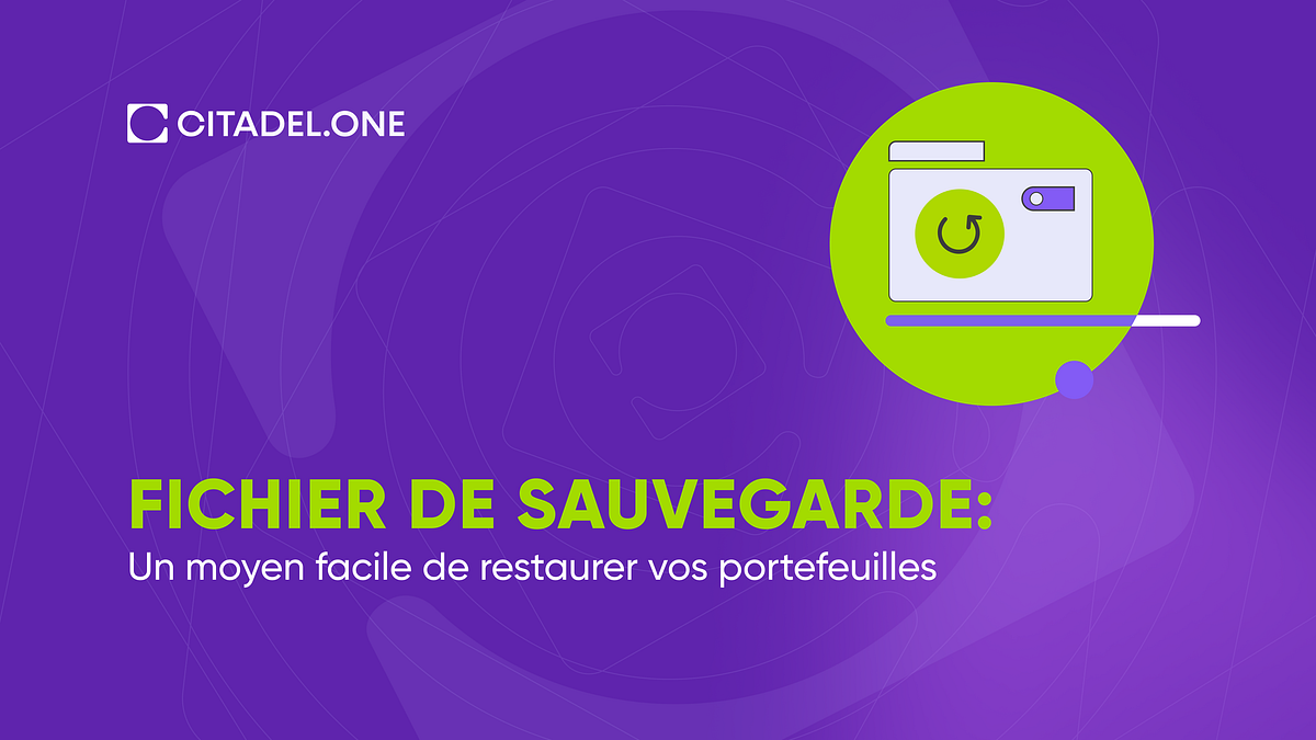 Fichier de sauvegarde : Un moyen facile de restaurer vos portefeuilles ...