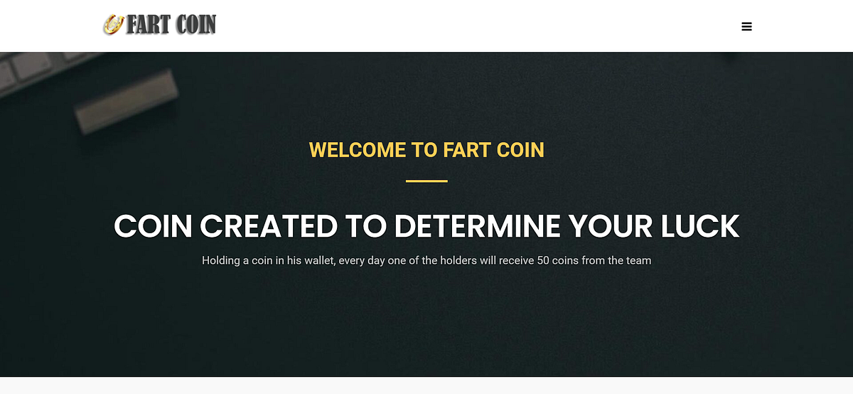 GOOD NEWS: The FART COIN website is available - FART COIN - Medium