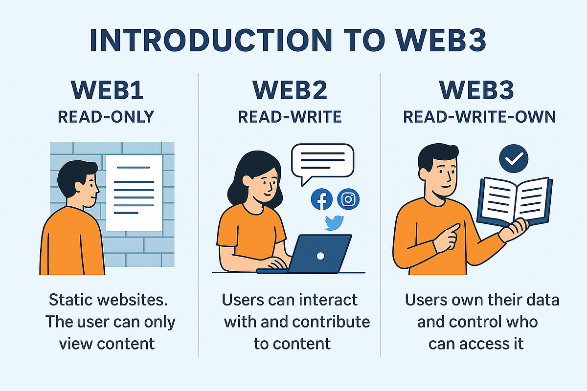 Introduction to Web3: A Journey Through the Evolution of the Internet. | by The Web3 Ruby | May ...