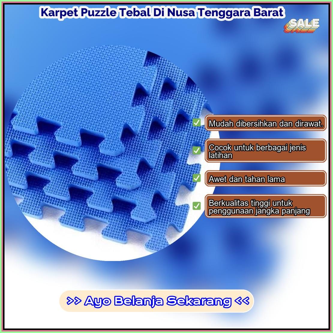 Karpet Puzzle Tebal Di Nusa Tenggara Barat - Eva Mat Tebal - Medium