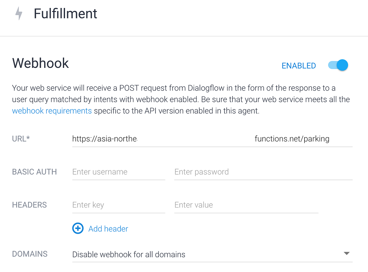 如何使用Dialogflow建立Chatbot #5 使用fulfilment webhook串API | by Wolke@林建宏 A ...