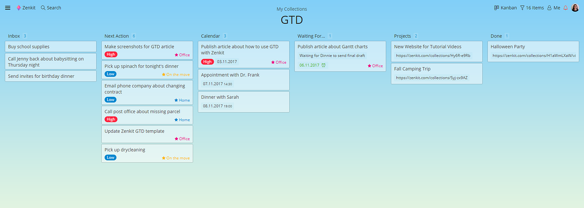 How to set up GTD® in Zenkit. A guide to Getting Things Done® the… | by ...