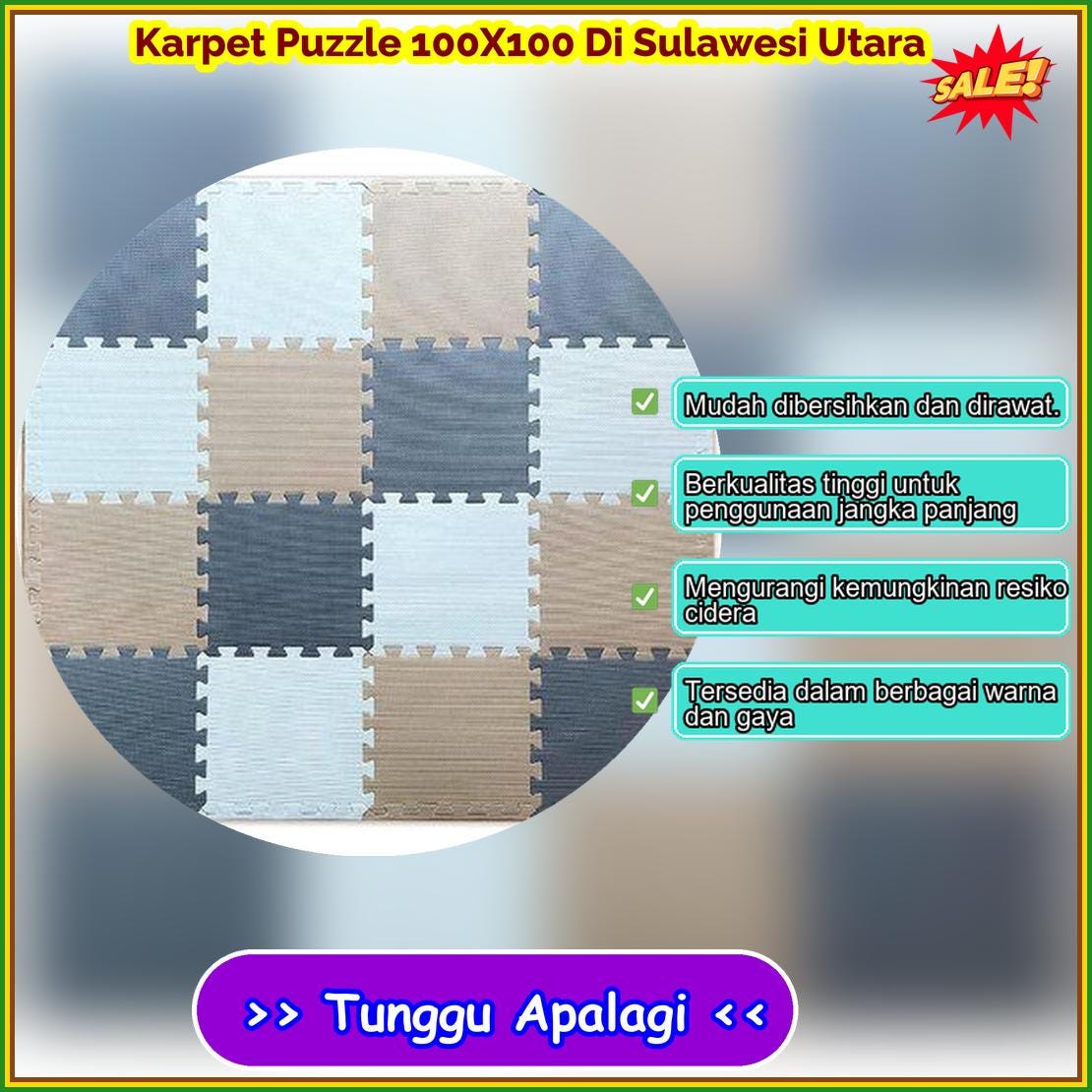 Karpet Puzzle 100X100 Di Sulawesi Utara - Alat Lompat Tinggi - Medium