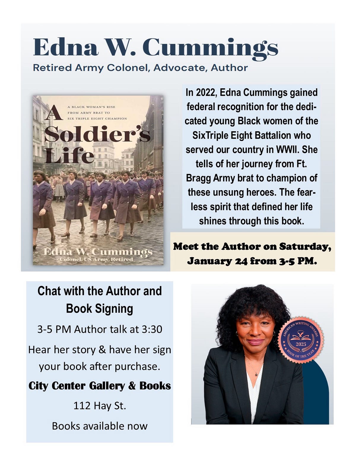 FOR IMMEDIATE RELEASE. Retired Army Colonel Edna W. Cummings… | by ...