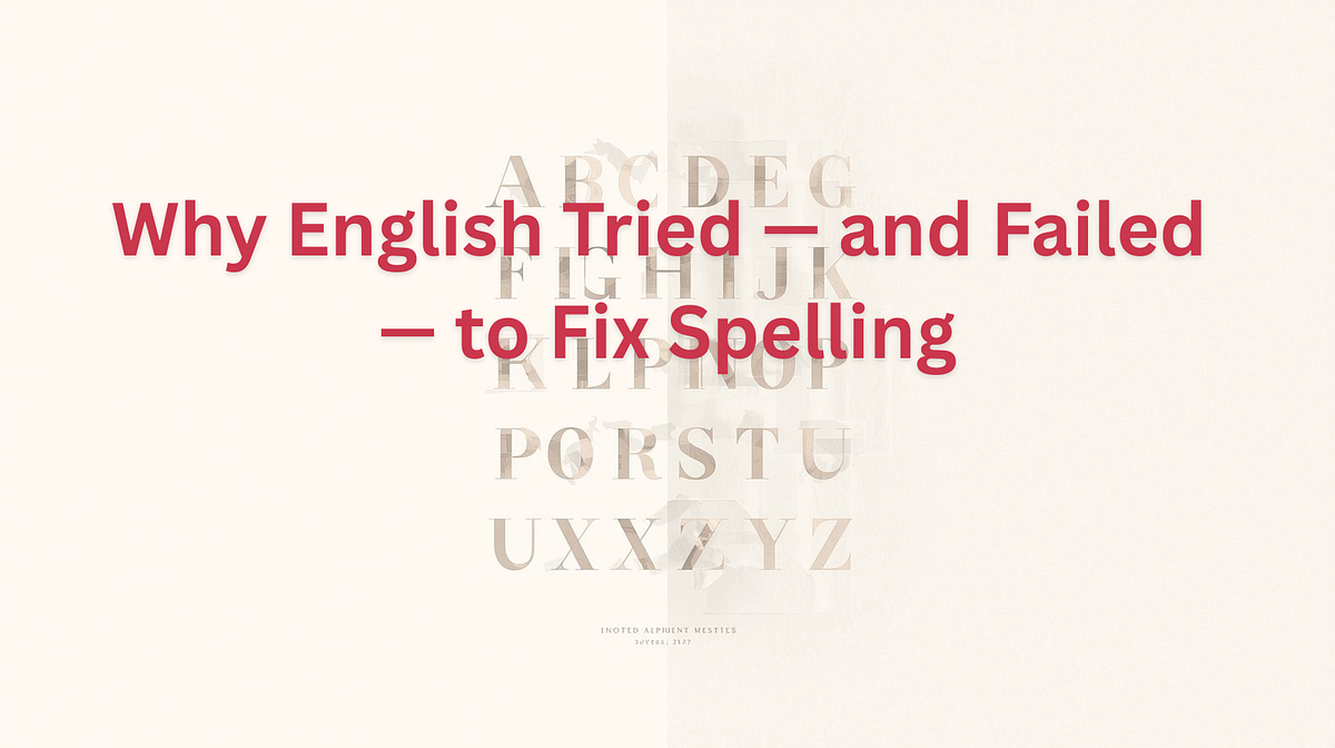 Why the ITA Alphabet Failed — and What It Revealed About English | by ...