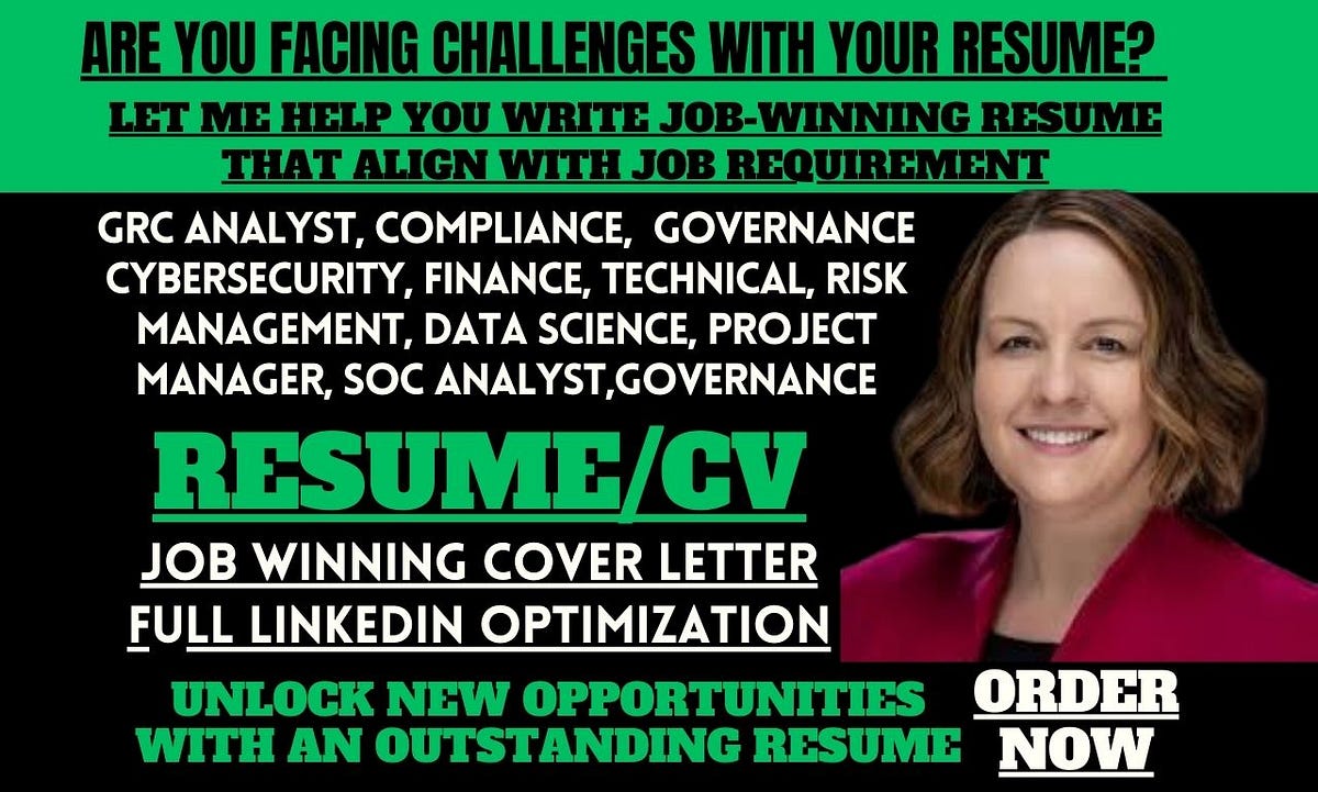 I will deliver 24 hrs a standout resume for grc analyst, data analyst ...