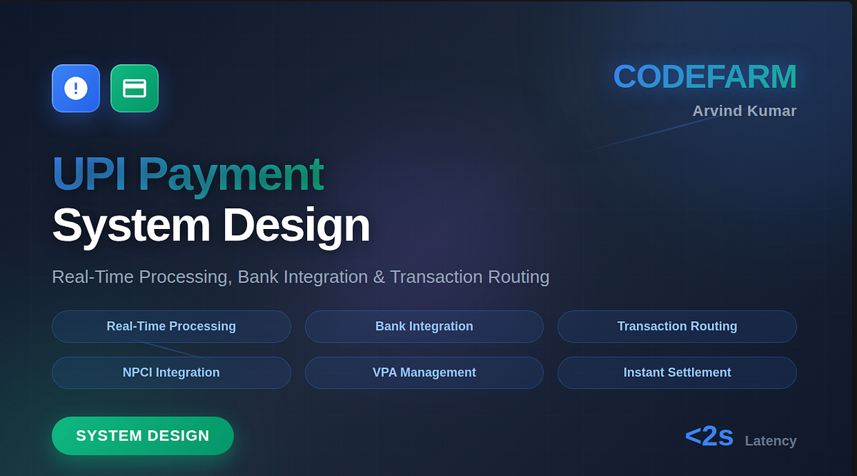 Designing a UPI Payment System: Real-Time Processing, Bank Integration ...