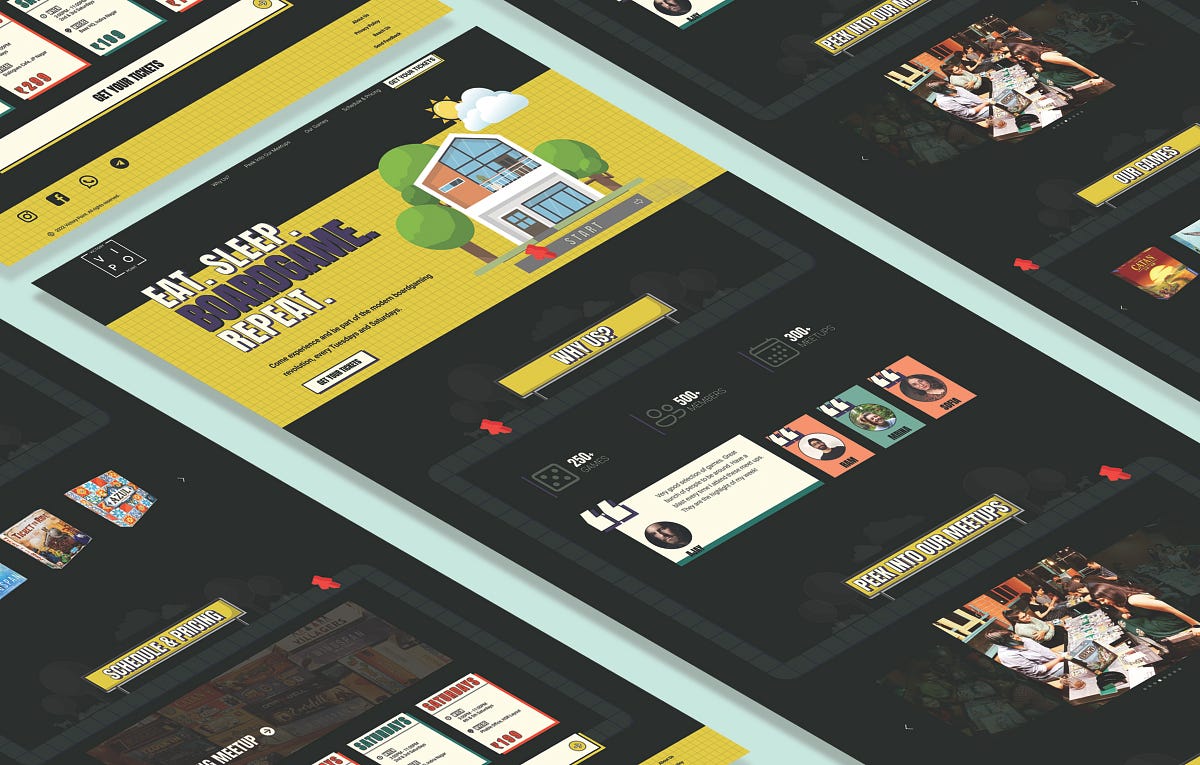 Case study: Designing a landing page for a local board gaming community ...