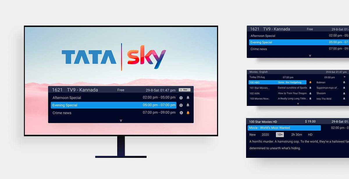 Redesigning Tatasky Television Broadcast — UI/UX Case Study | by ...