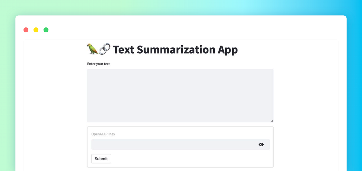 LangChain tutorial #3: Build a Text Summarization app | by Chanin Nantasenamat | Streamlit | Medium