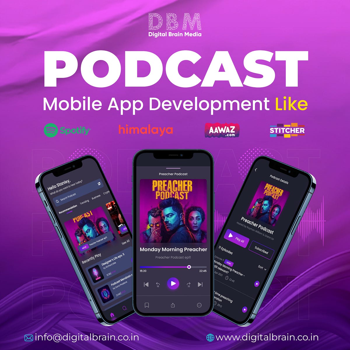 Podcast Mobile App Development - Digital Brain Media - Medium