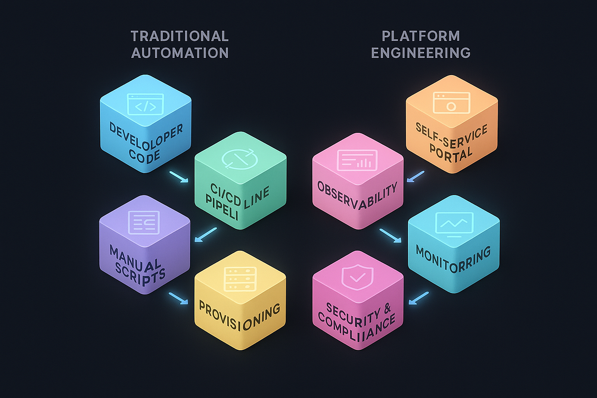 Platform Engineering vs Automation: The Next Evolution of DevOps in 2025 | by Ashish Singh | AWS ...