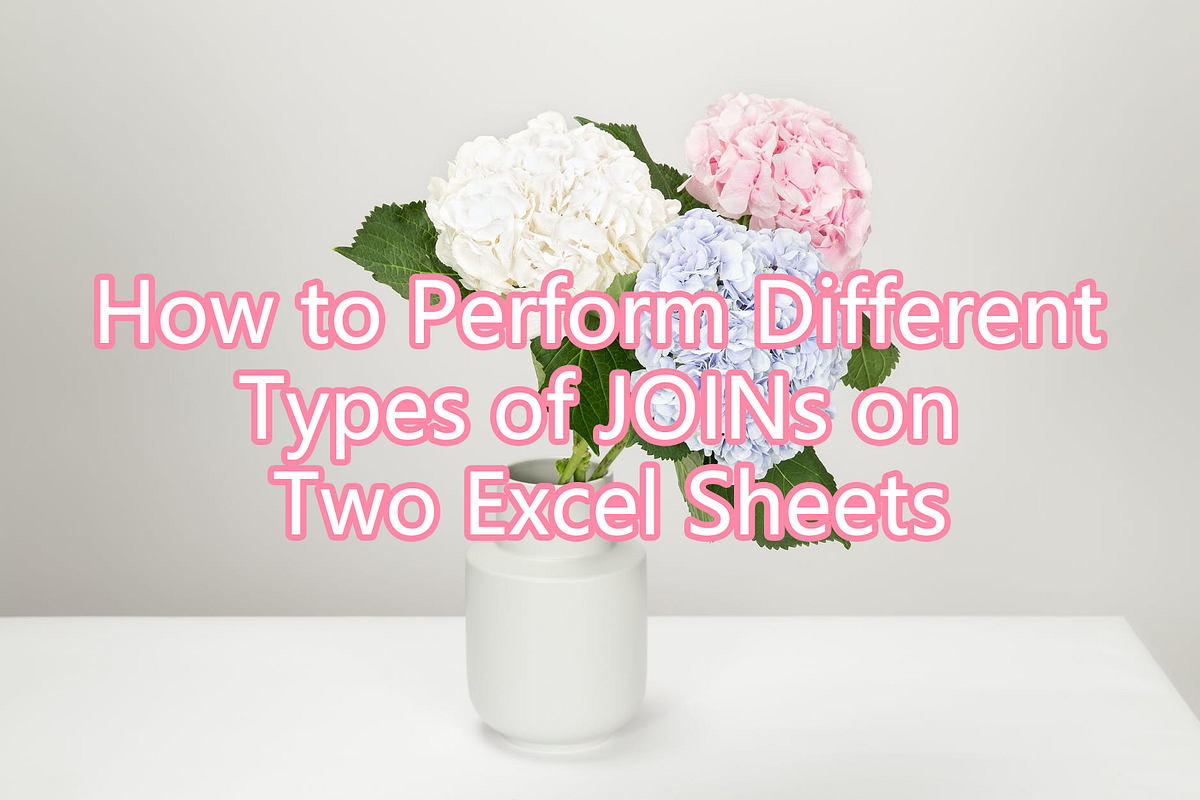 How to Perform Different Types of JOINs on Two Excel Sheets | by chuxin ...