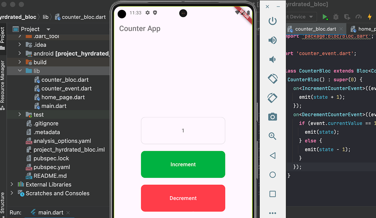 Learn State Management Building Simple Counter App using Flutter Bloc | by Olawale Ajepe ...