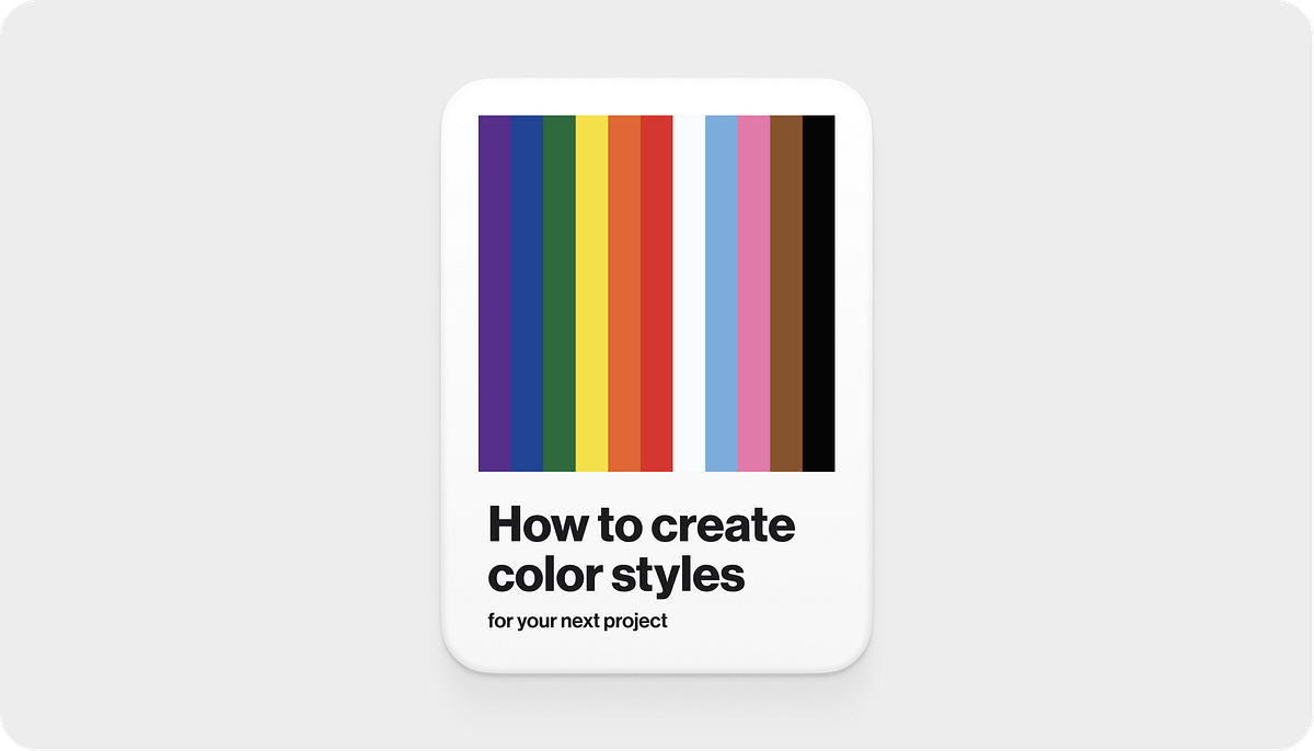 A short guide with useful tips on how to set up colour styles in your ...