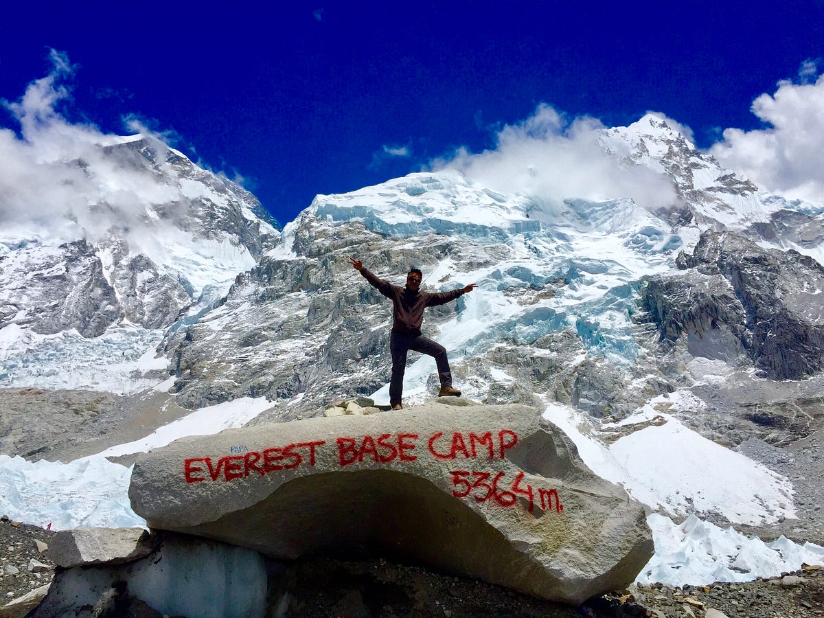Journey to the Everest Base Camp. Shout out to amazing porters and ...